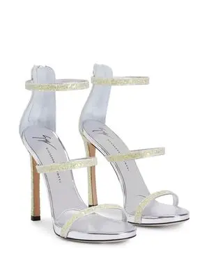 GIUSEPPE ZANOTTI Harmony Glitter Strappy Sandals - Yellow