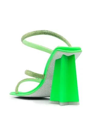 CHIARA FERRAGNI 105mm Crystal-strap Sandals - Green