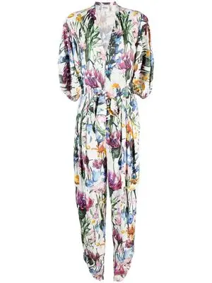 Stella McCartney Rewild Floral-print Jumpsuit - White