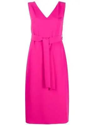 P.a.r.o.s.h Tie-waist Sleeveless Midi Dress