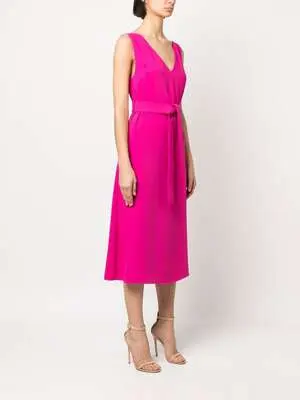P.a.r.o.s.h Tie-waist Sleeveless Midi Dress