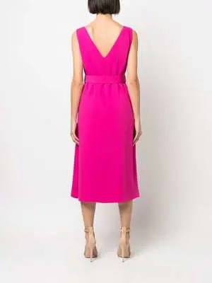 P.a.r.o.s.h Tie-waist Sleeveless Midi Dress