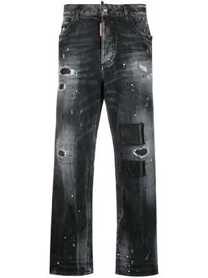 Dsquared2 High-rise Wide-leg Jeans - Grey