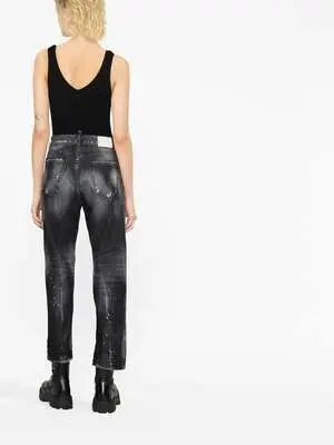 Dsquared2 High-rise Wide-leg Jeans - Grey