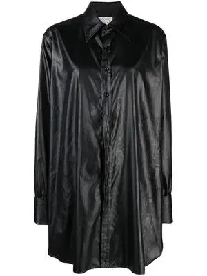 MAISON MARGIELA Longline Faux-leather Shirt
