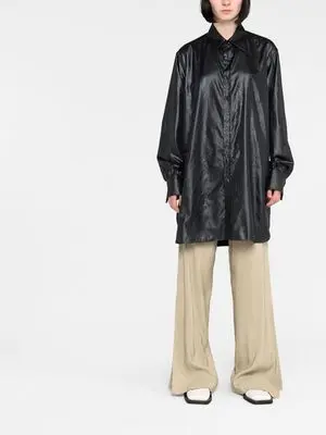 MAISON MARGIELA Longline Faux-leather Shirt