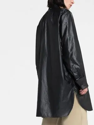 MAISON MARGIELA Longline Faux-leather Shirt