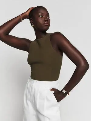 REFORMATION Hudson Ribbed Sweater Tank