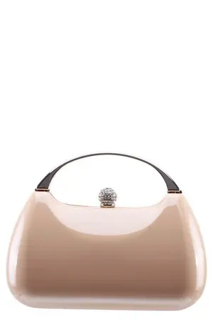 Nina Minaudière Top Handle Bag - Latte
