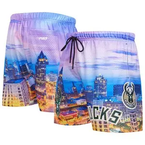 PRO STANDARD Milwaukee Bucks Cityscape Shorts - Purple