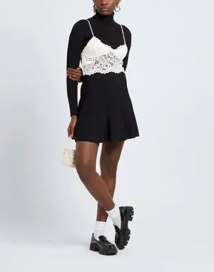 8 BY YOOX Lace Corset Crop Top Top Size Cotton, Viscose, Polyamide, Polyester