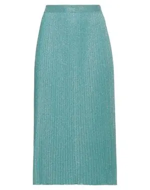 Elisabetta Franchi Midi Pleated Knit Skirt - Deep Jade