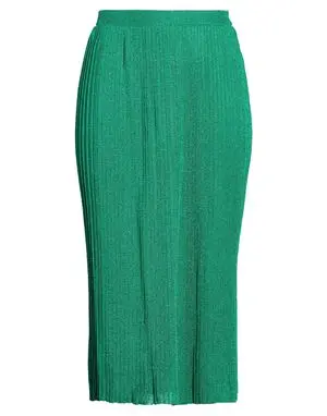 Elisabetta Franchi Pleated Knit Midi Skirt - Green
