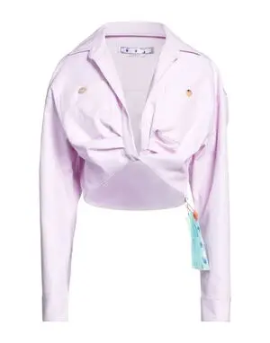 OFF-WHITE™ Cotton And Polyamide Cropped Top - Lilac