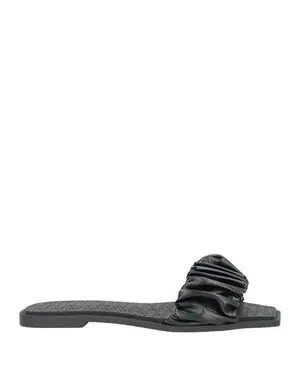 Santoni SANTONI Leather Slide Sandals Black
