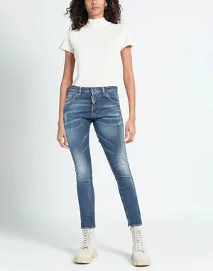 Dsquared2 Jeans In Cotton, Elastane, And Calfskin