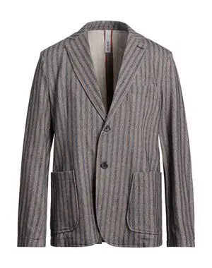DISTRETTO 12 Striped Cotton-elastane Blazer - Sand