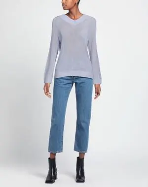 N.O.W. ANDREA ROSATI CASHMERE Openwork Viscose Sweater - Purple
