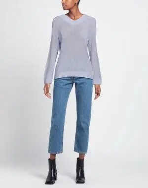 N.O.W. ANDREA ROSATI CASHMERE Openwork Viscose Sweater - Purple