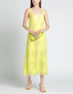 ANNA MOLINARI Polyester Midi Dress - Yellow