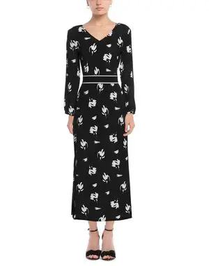 Armani Exchange Floral-print Maxi Dress - Black