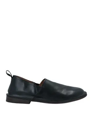 Moma Dark Calfskin Loafers - Black