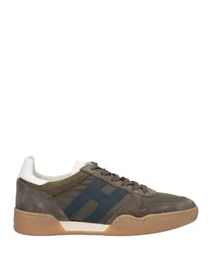 Hogan Sneakers Size Soft Leather, Textile Fibers - Green