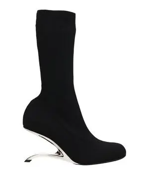 Alexander Mcqueen Round Toe Booties