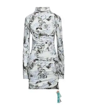 OFF-WHITE™ Mini Floral-print Bodycon Dress - Beige
