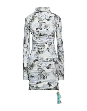 OFF-WHITE™ Mini Floral-print Bodycon Dress - Beige