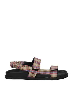 Momoni Tartan Ankle Strap Sandals - Grey