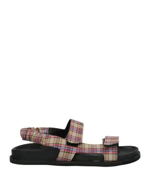 Momoni Tartan Ankle Strap Sandals - Grey