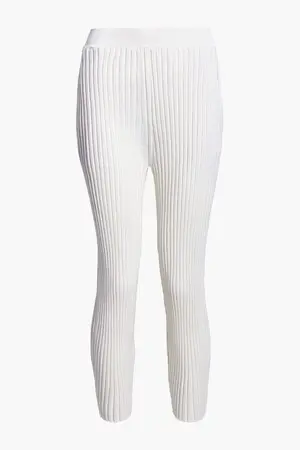 Stella McCartney Cropped Ribbed Woolblend Leggings