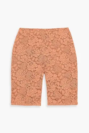 Stella McCartney Cotton-blend Corded Lace Shorts - Peach