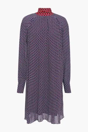 Kenzo Printed Georgette Dress - Indigo