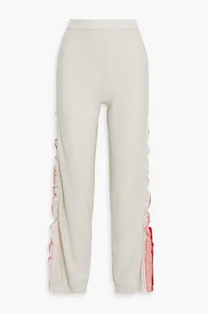Stella McCartney Crepe-trimmed Wool Track Pants