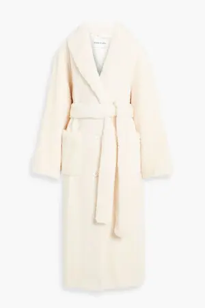 STAND STUDIO Tinley Faux Fur Belted Coat