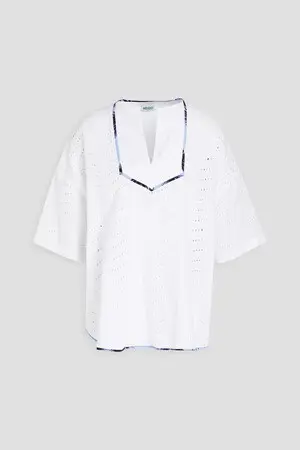 Kenzo Broderie Anglaise Cotton Top - White