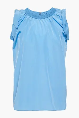 Kenzo Shirred Gathered Poplin Top