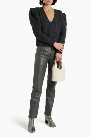 IRO PARIS Over Gathered Wool-blend Sweater