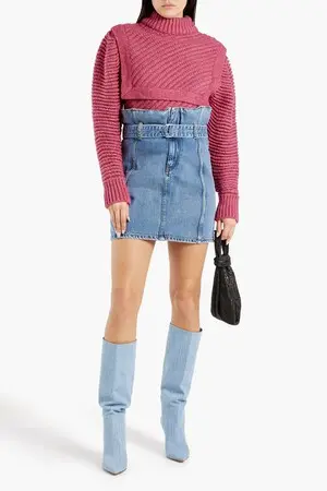 IRO PARIS Jalya Mélange Ribbed-knit Turtleneck Sweater