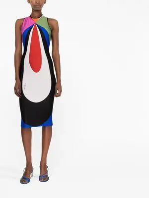 Emilio Pucci Marmo-print Sleeveless Dress