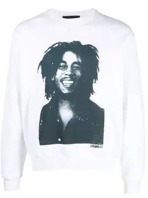 Dsquared2 Bob Marley Graphic Sweatshirt - White