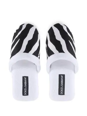 Dolce & Gabbana Cotton Terry Slippers - White