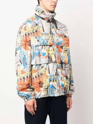 Moschino Graphic Print Hooded Jacket