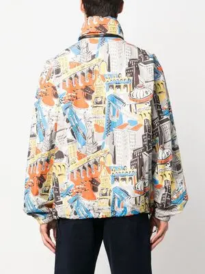 Moschino Graphic Print Hooded Jacket