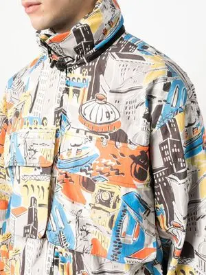 Moschino Graphic Print Hooded Jacket