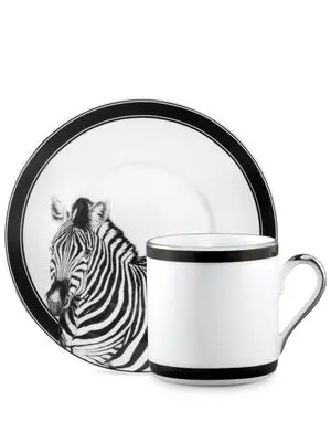 Dolce & Gabbana Zebra-motif Porcelain Espresso Set - White