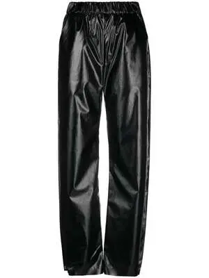 KASSL EDITIONS High-shine Straight-leg Trousers