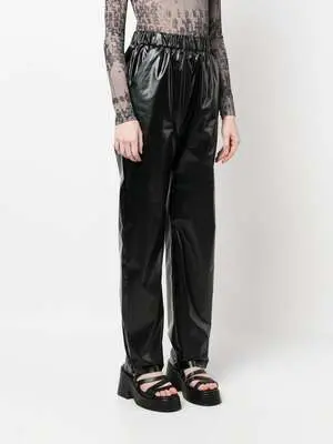 KASSL EDITIONS High-shine Straight-leg Trousers